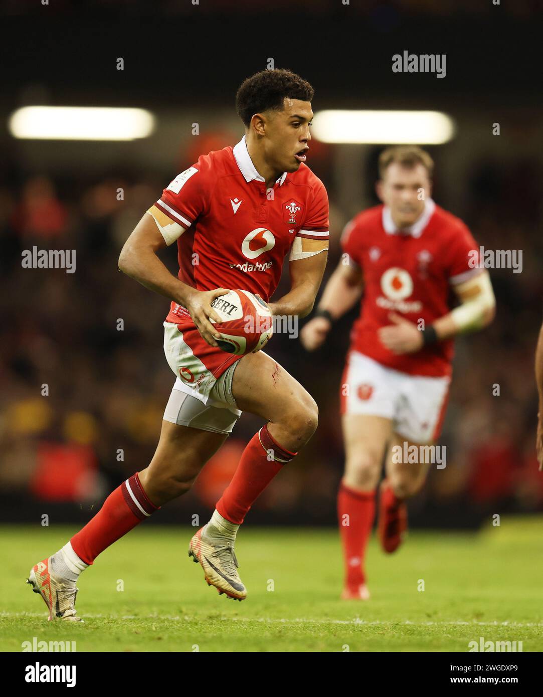 Cardiff, UK. 03rd Feb, 2024. Rio Dyer of Wales in action. Guinness Six ...