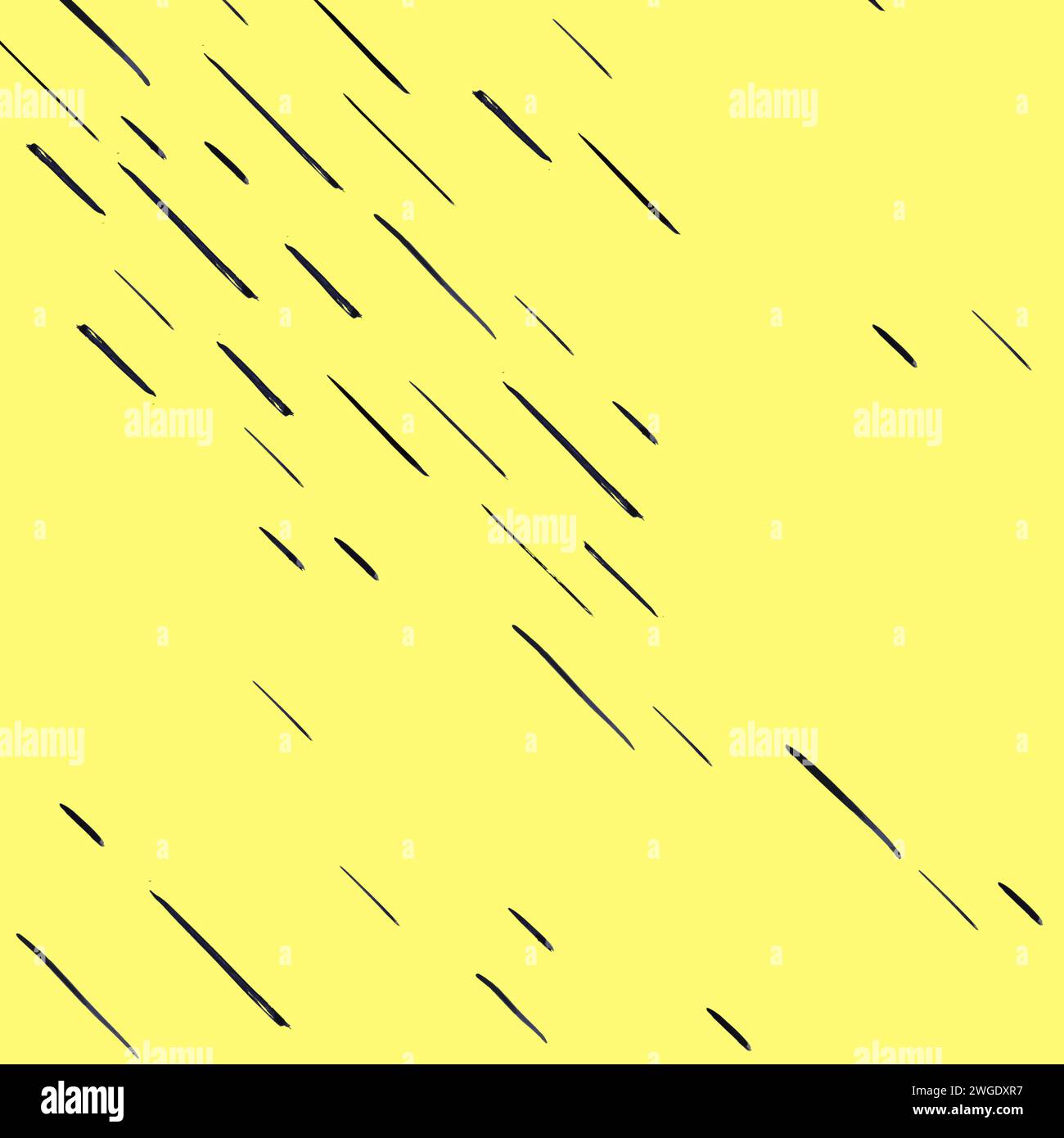 Hand-drawn black diagonal lines on yellow background. Seamless texture ...