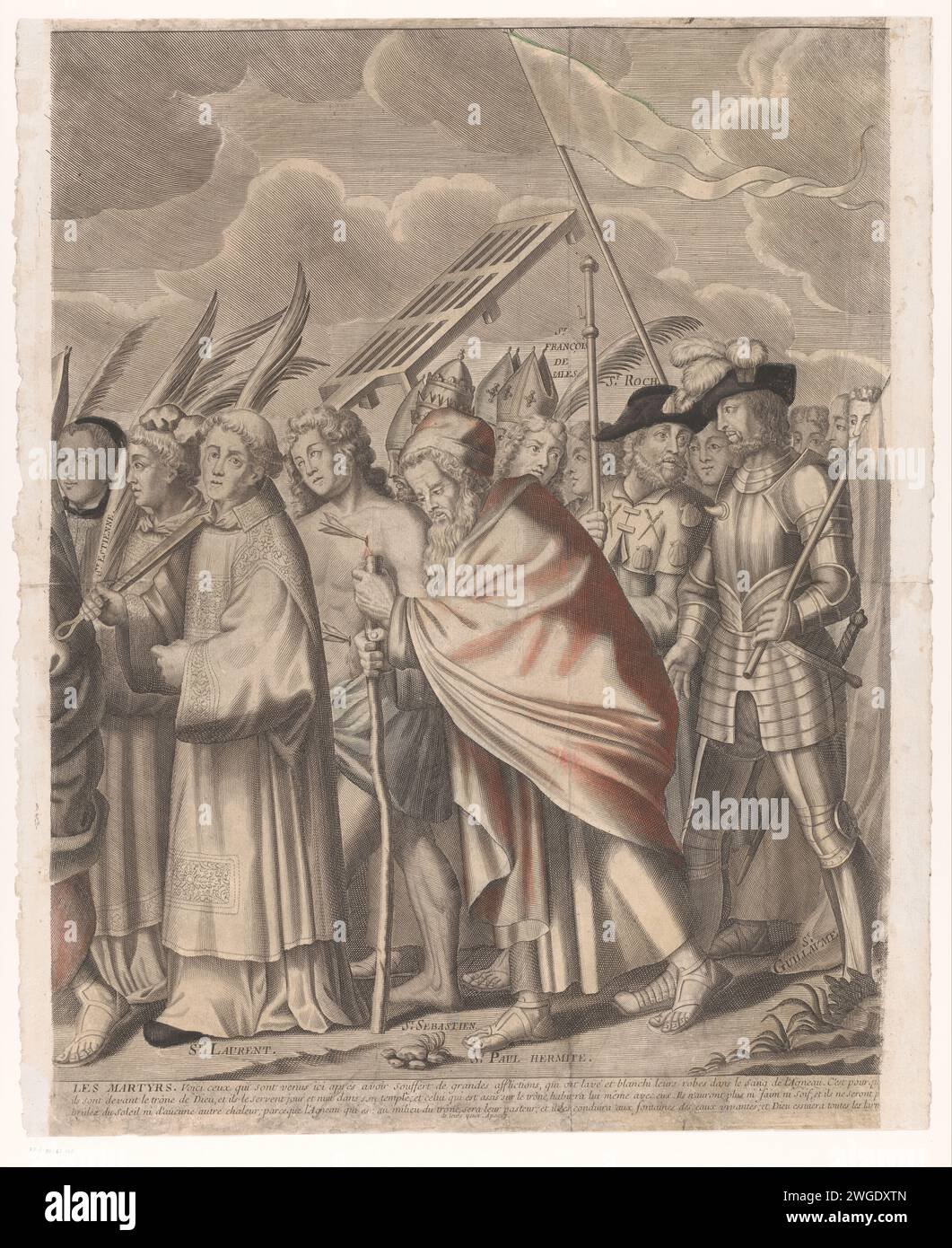 Triumphal trip of Christ with figures from the old and New Testament ...