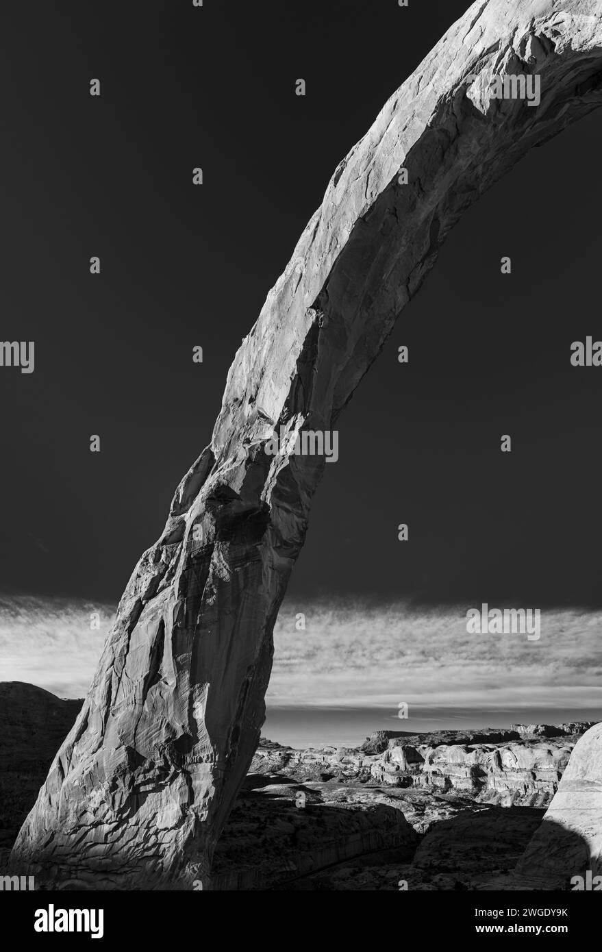 Desert rock arch Black and White Stock Photos & Images - Alamy