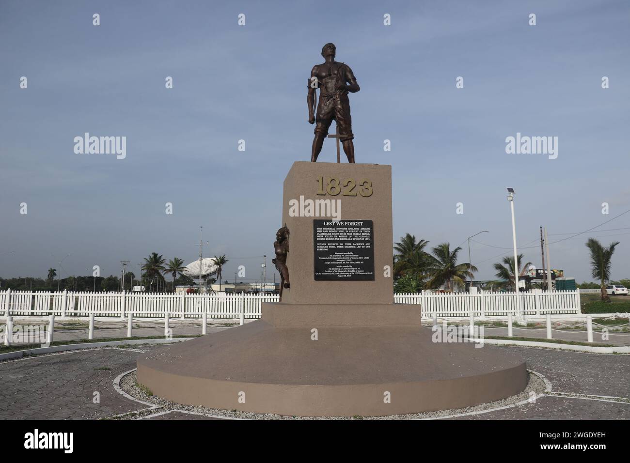 An 1823 Monument in Georgetown Guyana, South America Stock Photo - Alamy