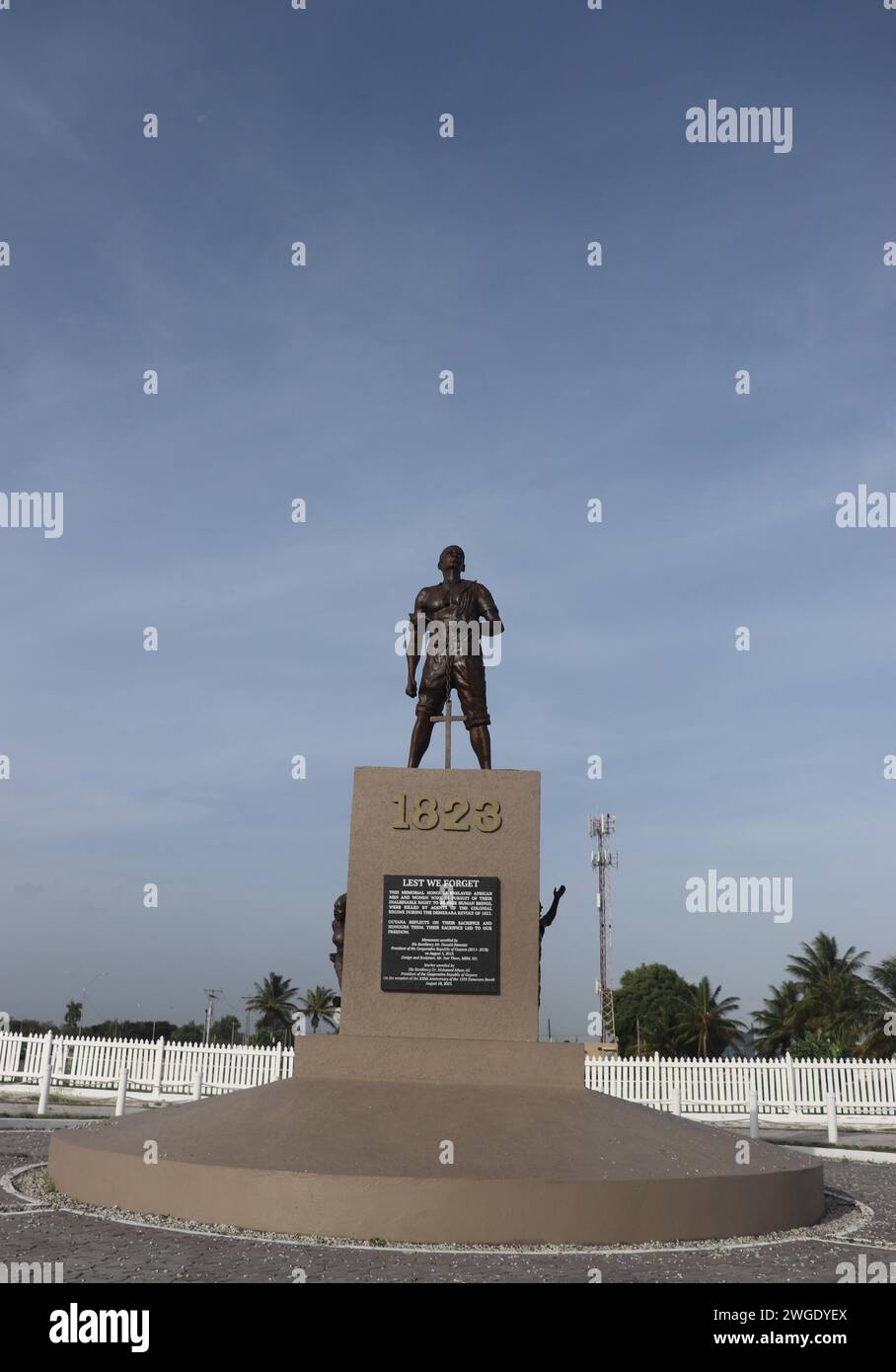 An 1823 Monument in Georgetown Guyana, South America Stock Photo - Alamy