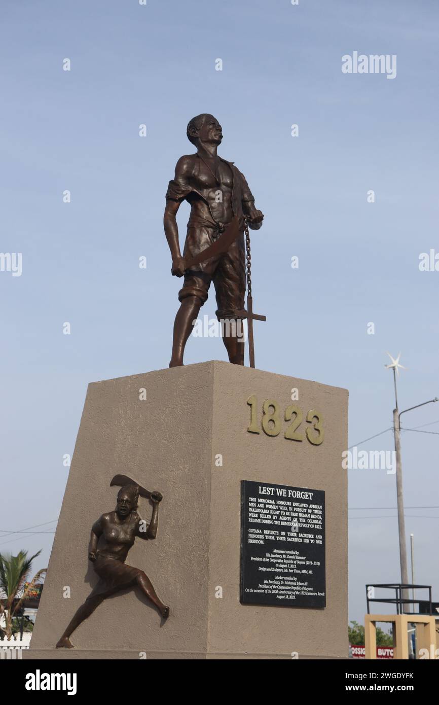 An 1823 Monument in Georgetown Guyana, South America Stock Photo - Alamy