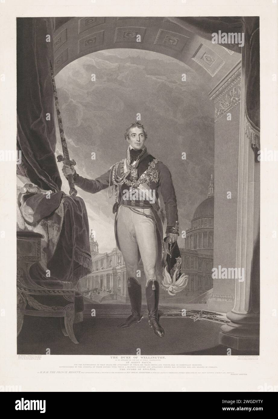 Portret van Arthur Wellesley, hertog van Wellington, William Bromley (I ...