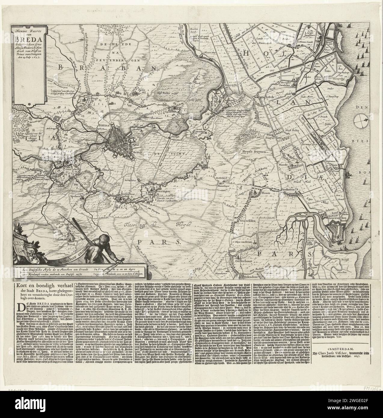 Map of the siege of Breda, 1637, 1637 print Map of the siege of Breda ...