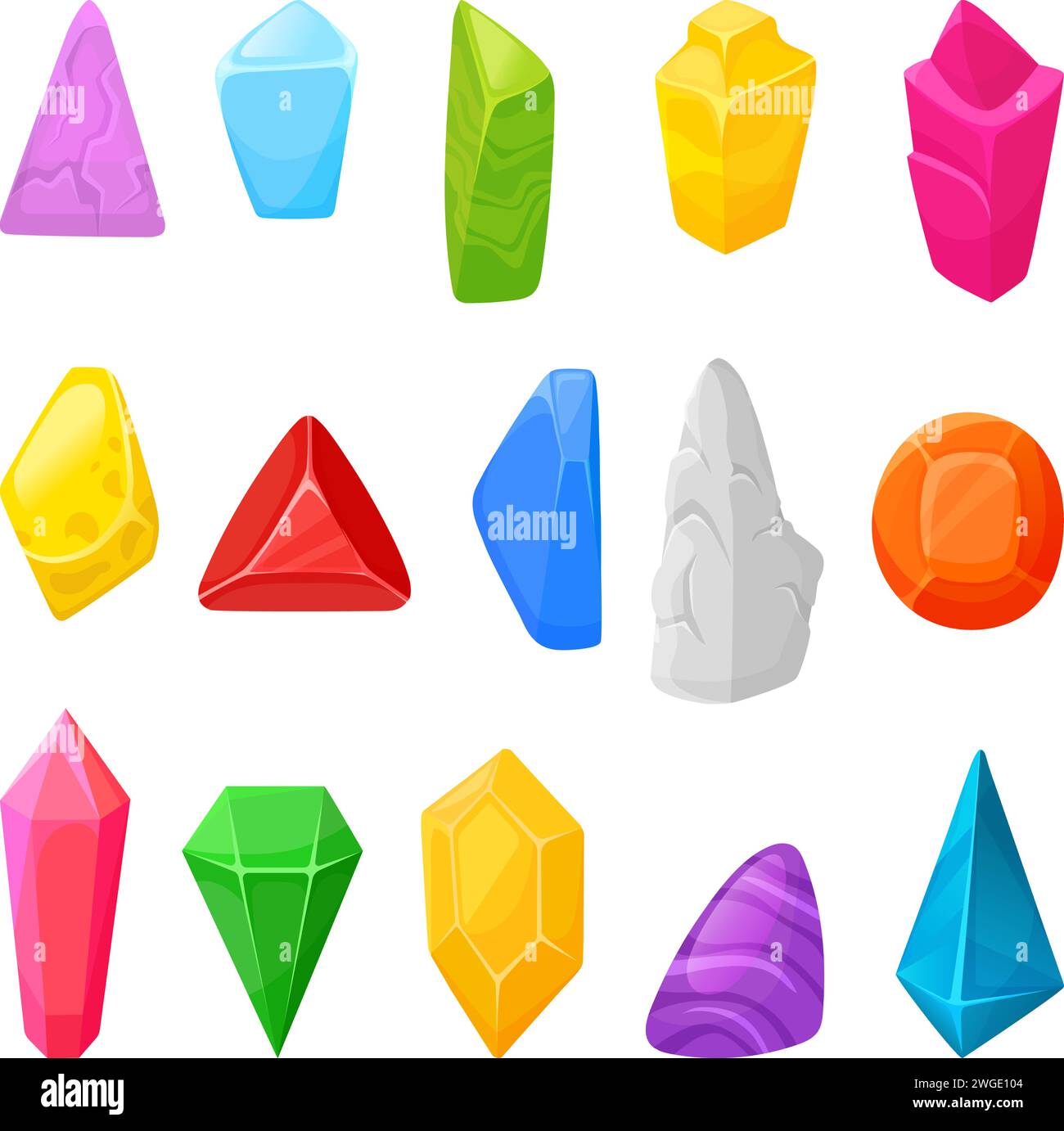 Cartoon gems clipart. Jewelry collection and gemstone for gaming ...