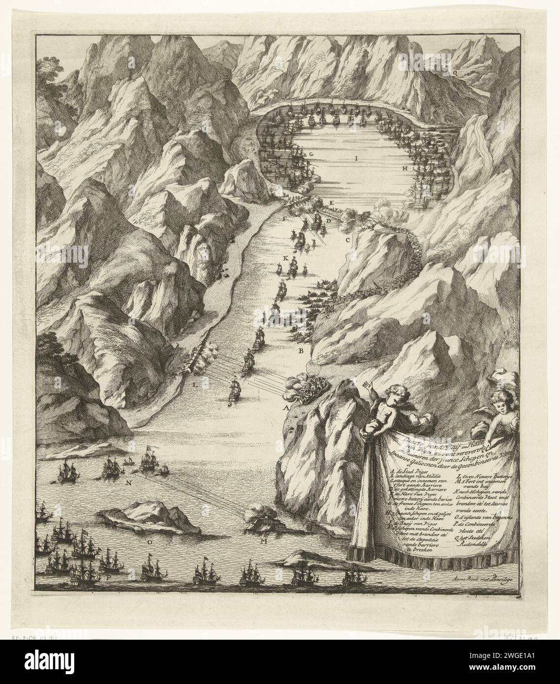 Conquest of the Spanish silver fleet in the bay of Vigo, 1702, 1702 ...