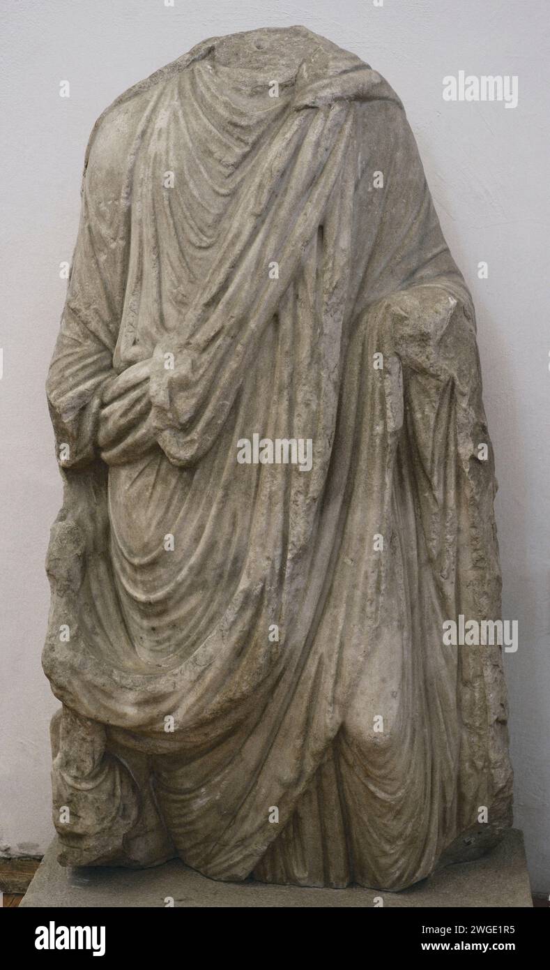 Statue of Man. From Gigen (Oescus). Pleven region, Bulgaria. 2nd-3rd ...