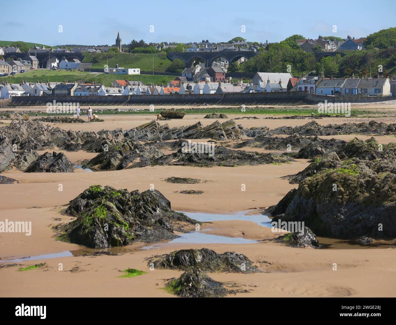 The picturesque Scottish village of Cullen in Moray, with its landmark ...