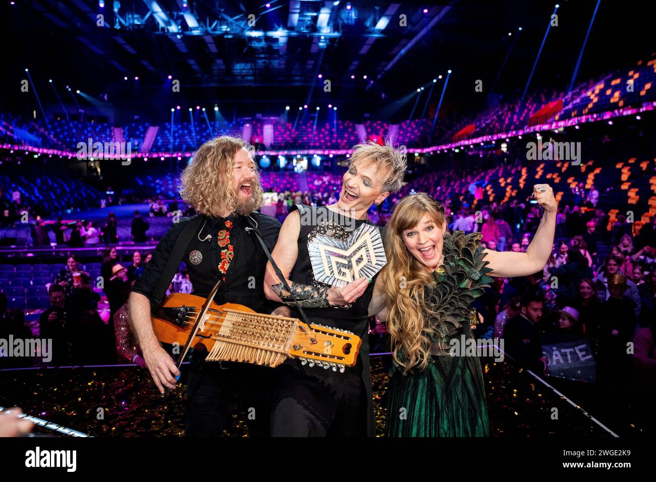 Trondheim 20240203.Gåte have won Melodi Grand Prix in Norway with their ...