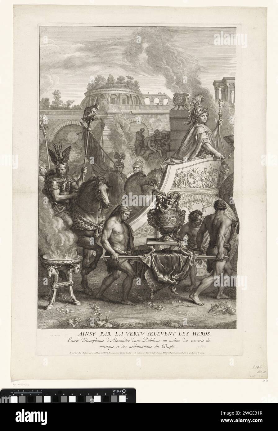 Alexander the Great enters Babylon (left sheet), Gérard Audran, After ...