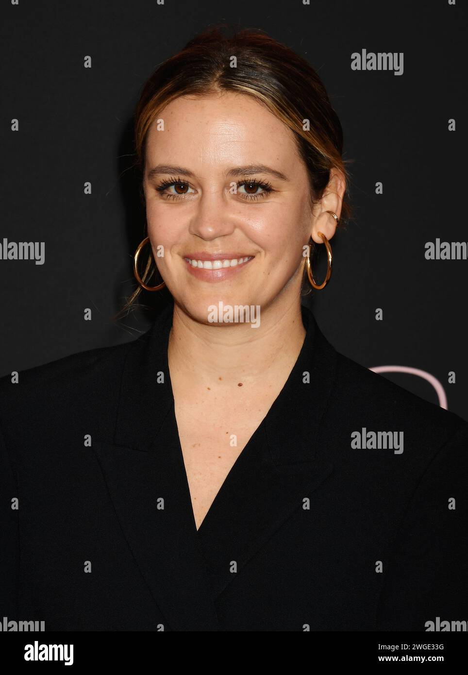 LOS ANGELES, CALIFORNIA - FEBRUARY 03: Madeline Leach arrives at the ...
