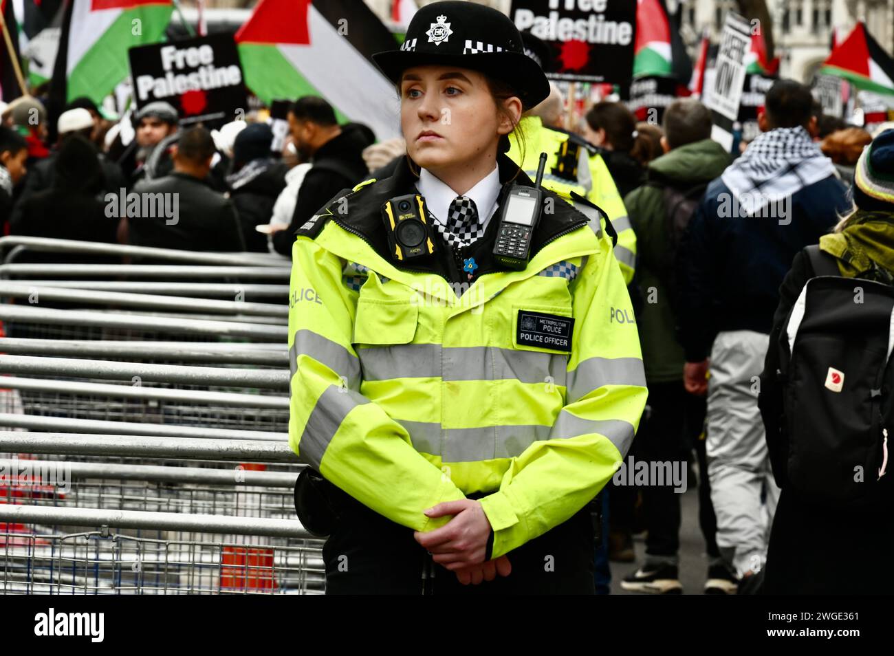 Female Metropolitan Police Officer, Freedom for Palestine Protest ...