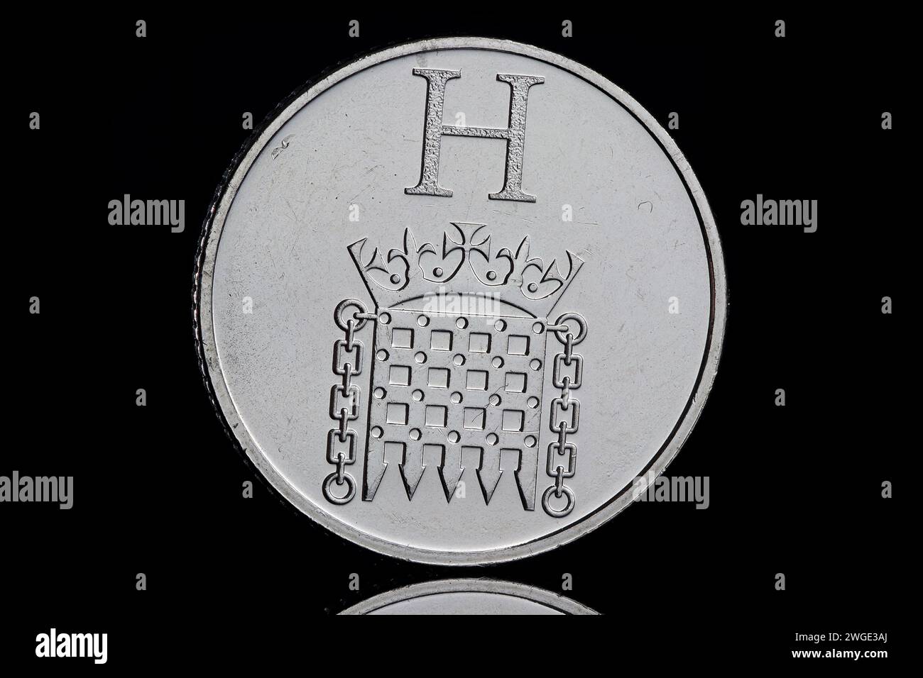 The Letter 'H' to represent H for Houses of Parliament in the 10 pence ...