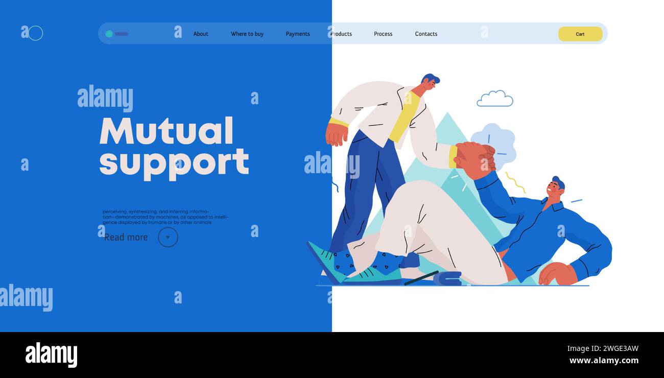 Helping another man Stock Vector Images - Alamy