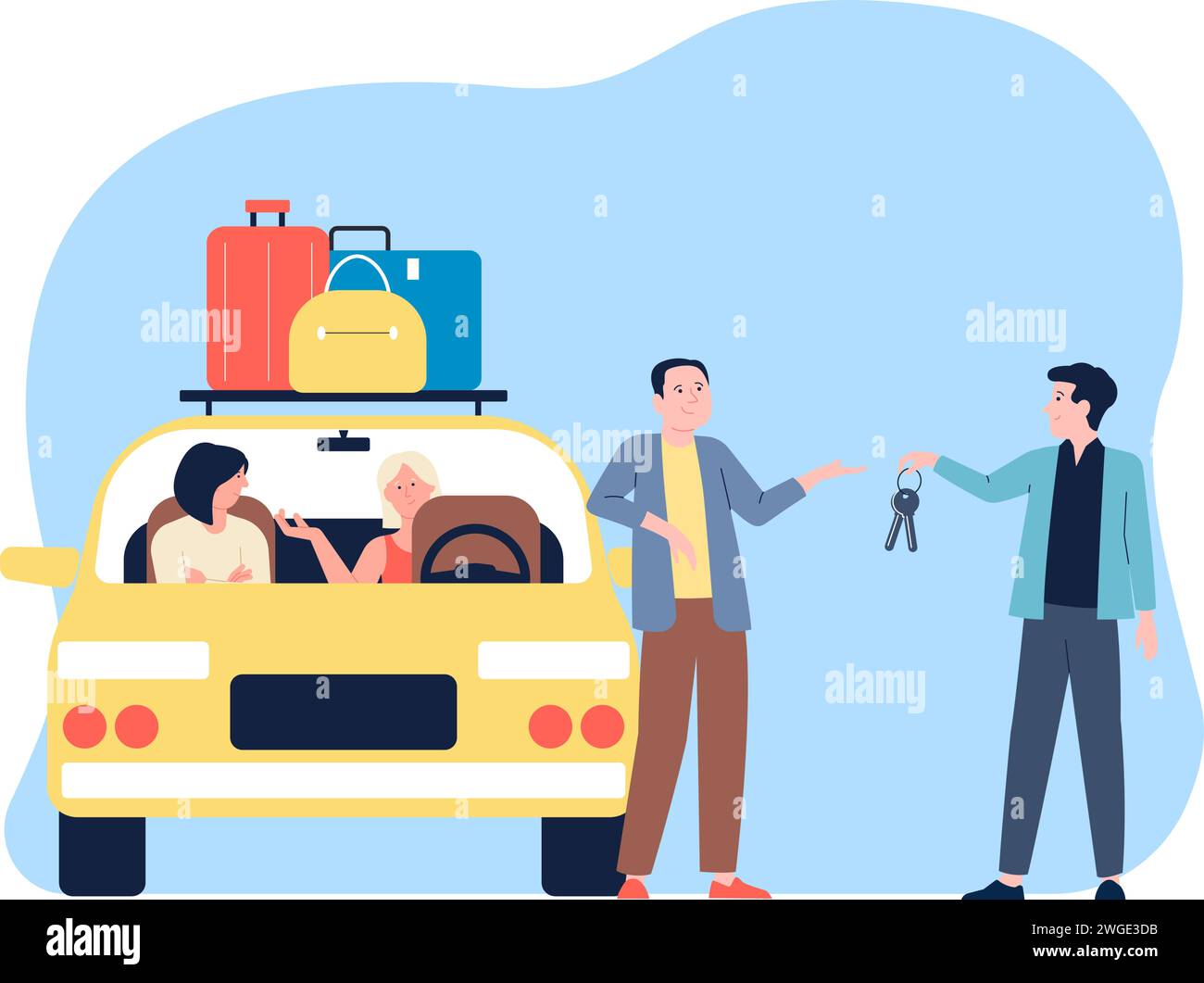 Travel journey from car Cut Out Stock Images & Pictures - Alamy