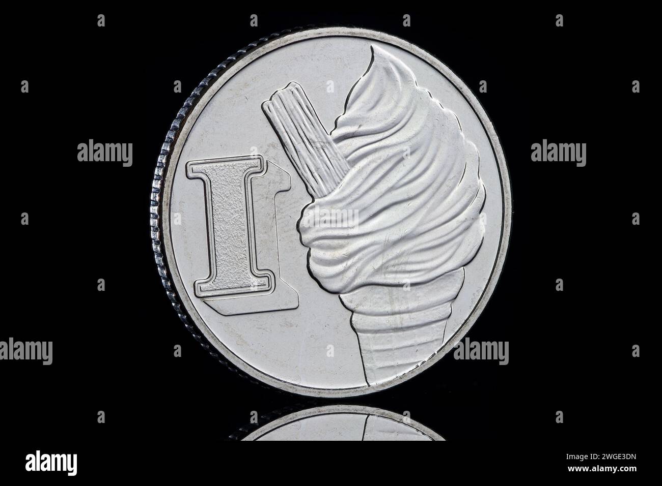 The letter 'I' for Ice Cream featured on a 10 pence coin in the A to Z ...