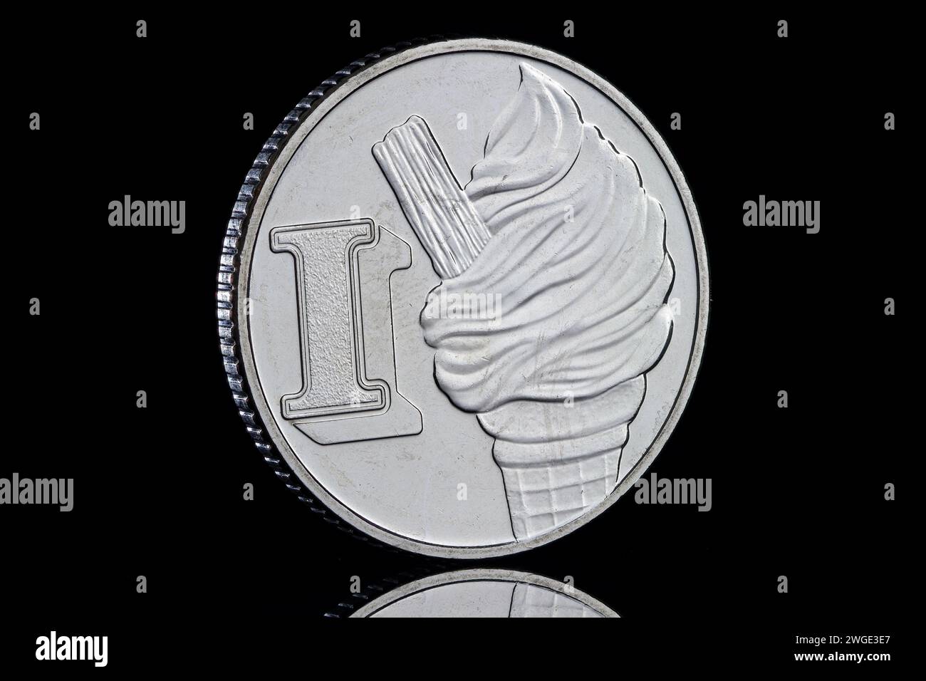 2018 ice cream 10 pence coin hi-res stock photography and images - Alamy
