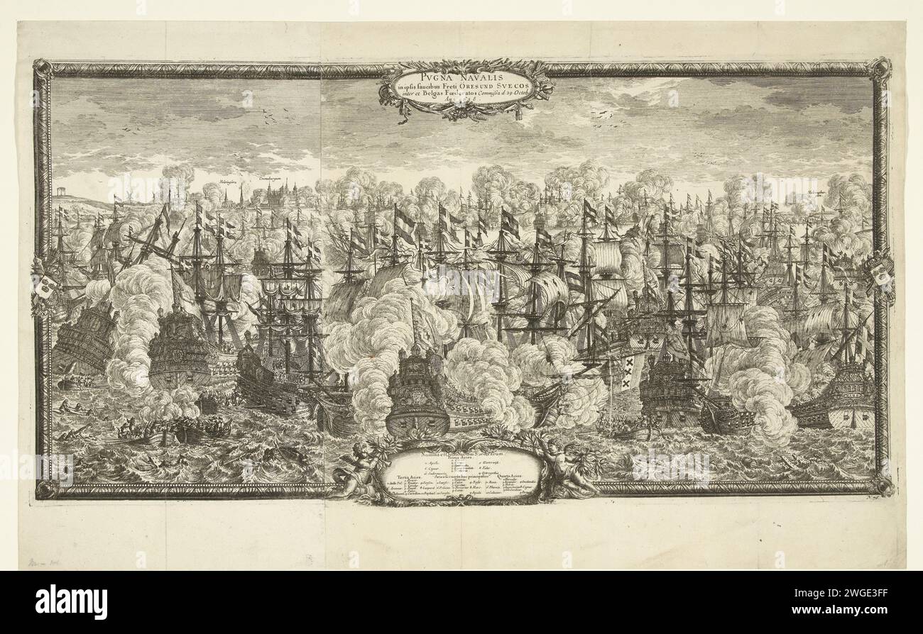 Battle in the Sont, 1658, 1694 - 1696 print De Battle in the Sont ...