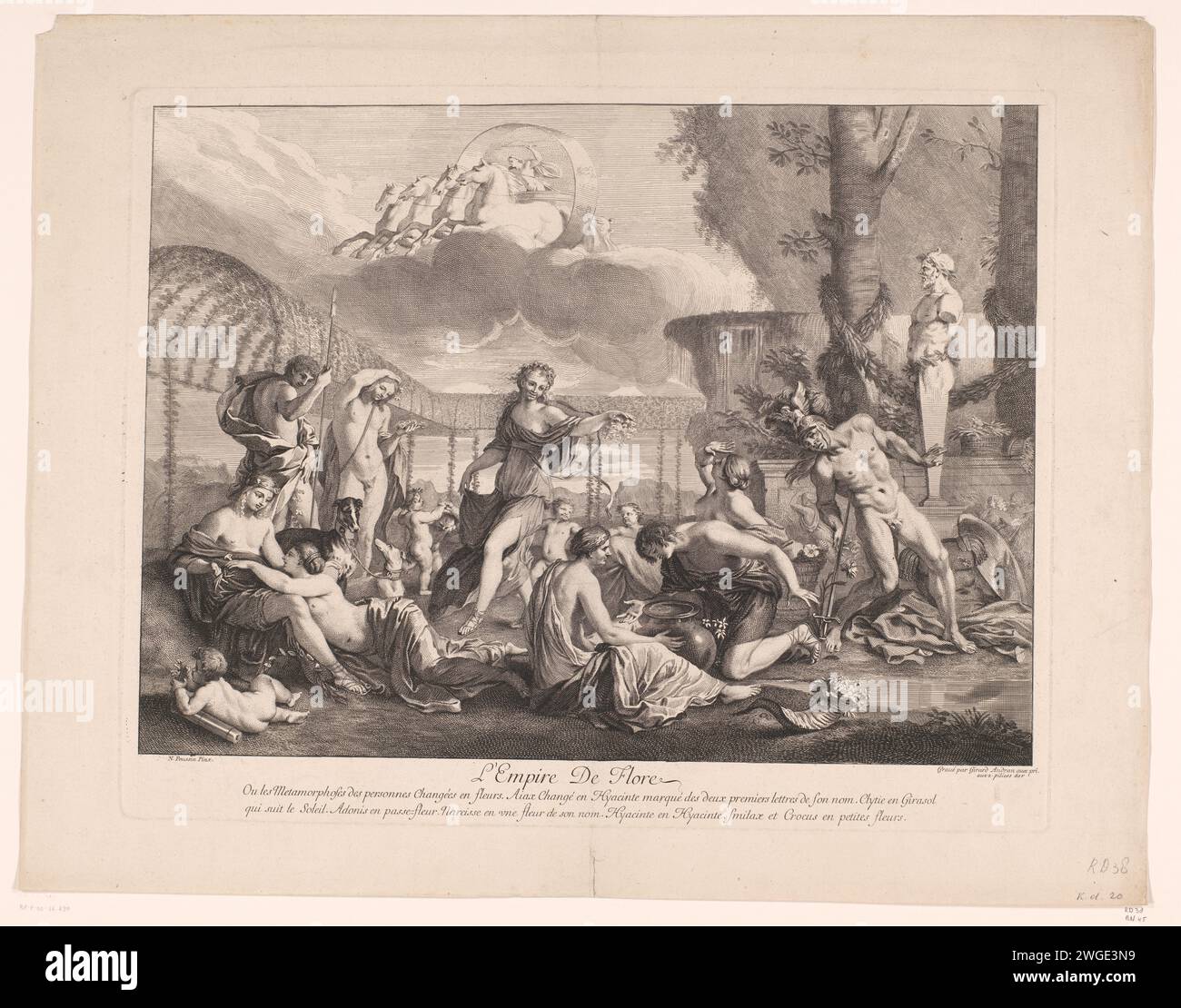 Rijk Van Flora, Gérard Audran, After Nicolas Poussin, 1650 - 1703 print ...