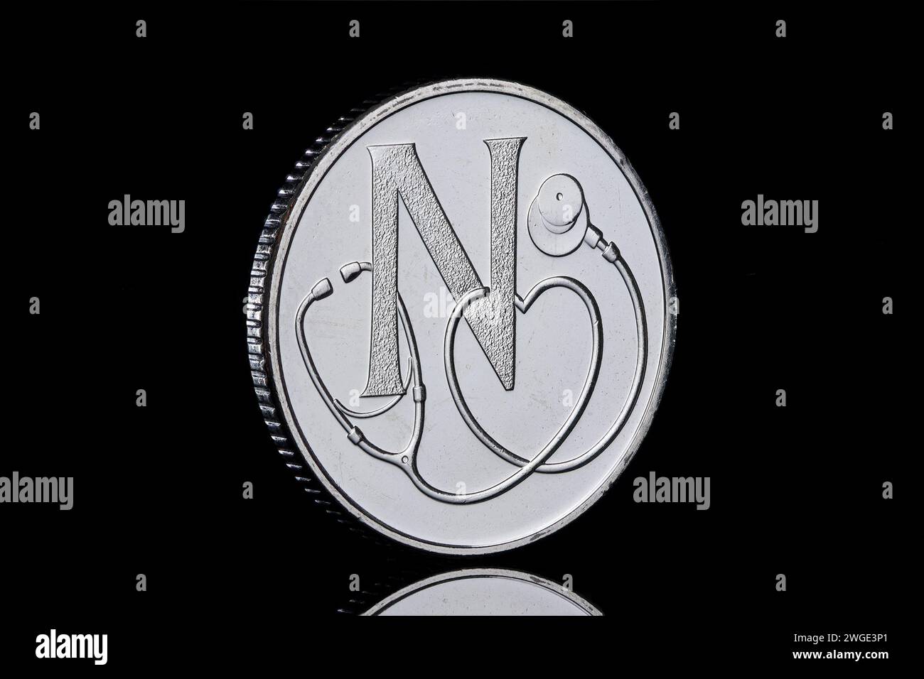 The letter 'N' for NHS on a 2018 A to Z 10 pence coin series Stock ...