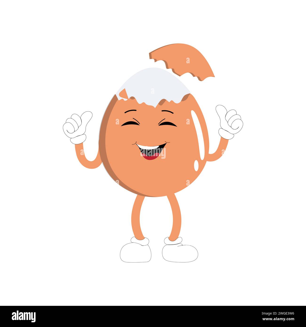 Happy egg cartoon mascot character, Cartoon egg giving thumb up, hand ...