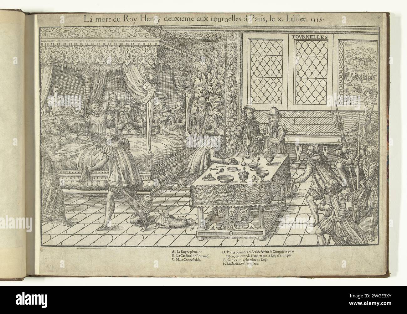 Death of Henry II, 1559, 1570 print Death of the French king Henry II ...