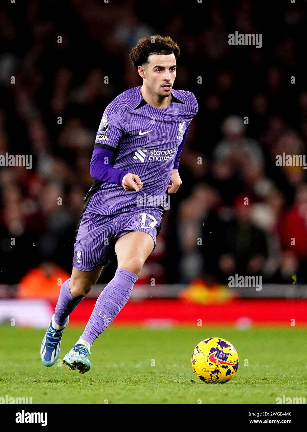 Liverpool's Curtis Jones during the Premier League match at Emirates ...