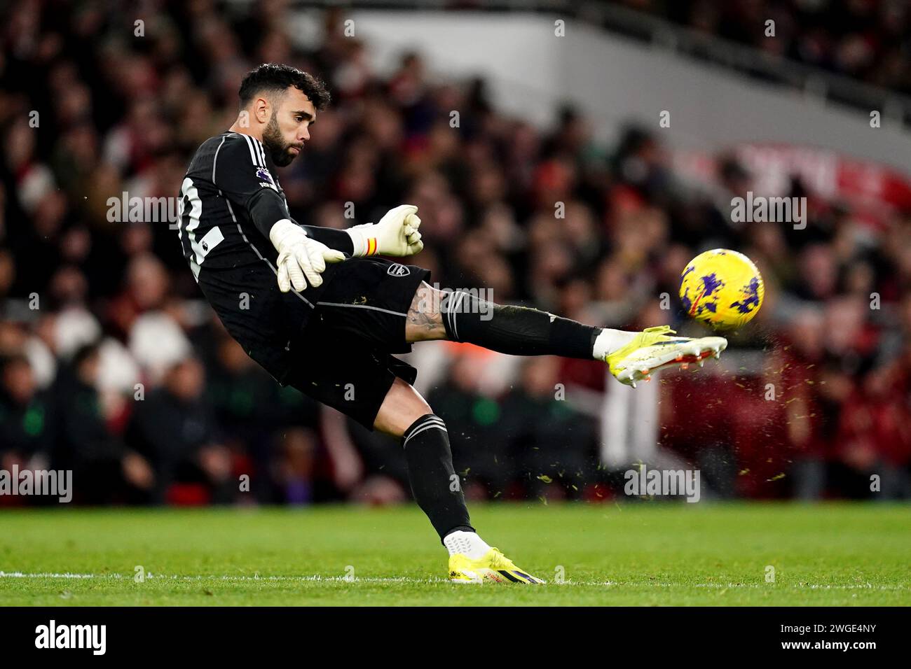 Arsenal goalkeeper David Raya during the Premier League match at ...