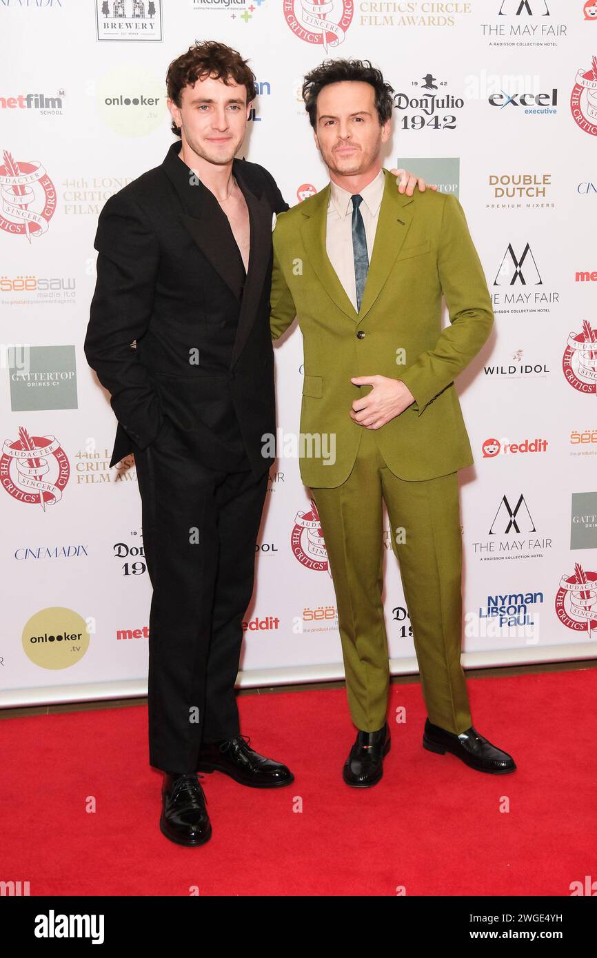 The Mayfair Hotel, London, UK. 4th Feb, 2024. Paul Mescal and Andrew ...