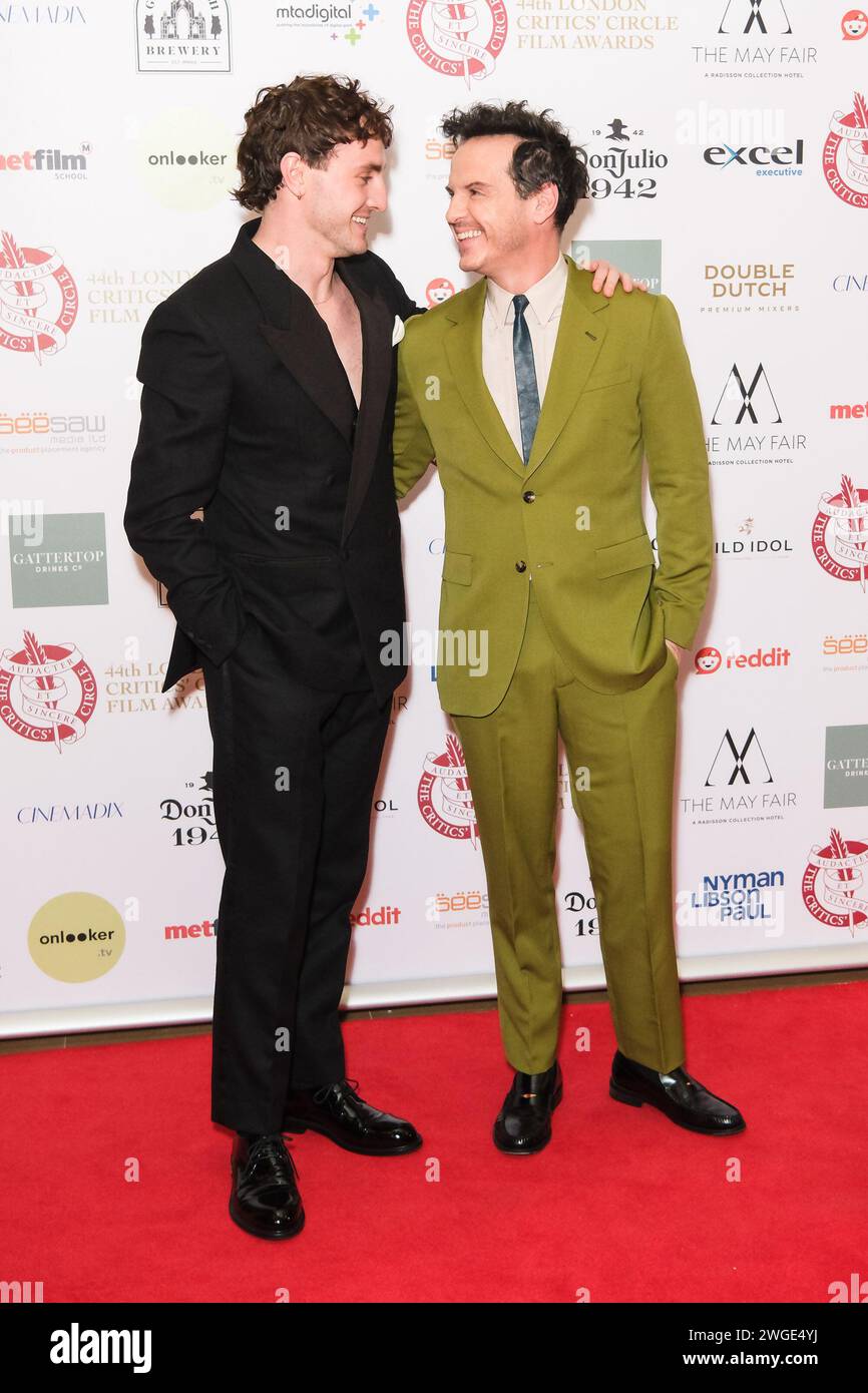 The Mayfair Hotel, London, UK. 4th Feb, 2024. Paul Mescal and Andrew ...