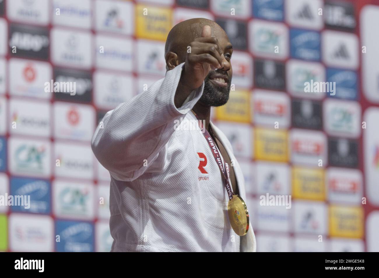Teddy RINER (FRA) won the Gold medal in men final +100kg category medal ...