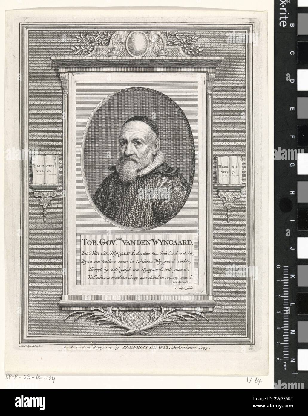 Portrait of Tobias Govertsz. van den Wyngaert, Pieter Tanjé, after Jan ...