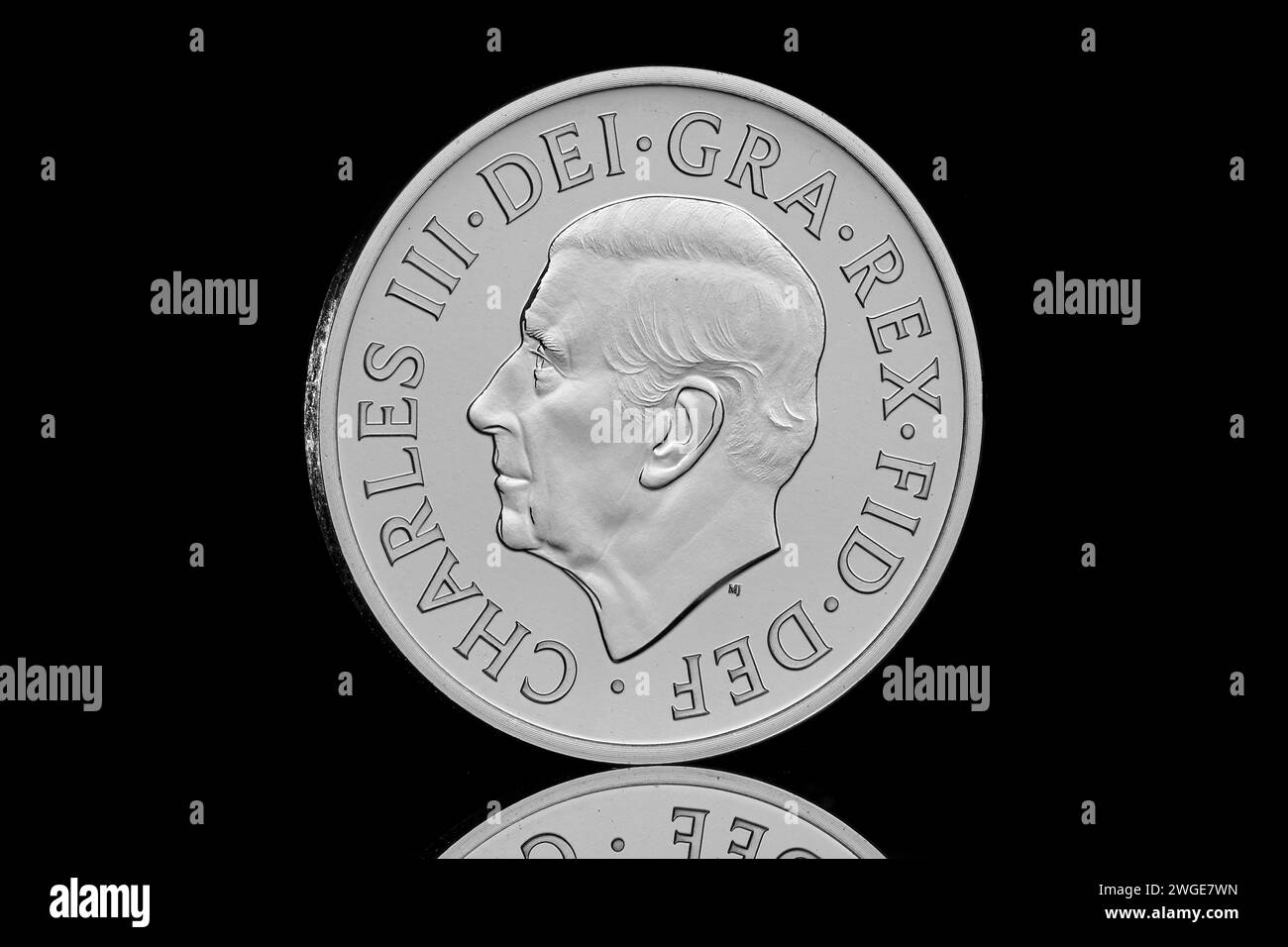 The first Silver One Penny to show the portrait of King Charles III ...