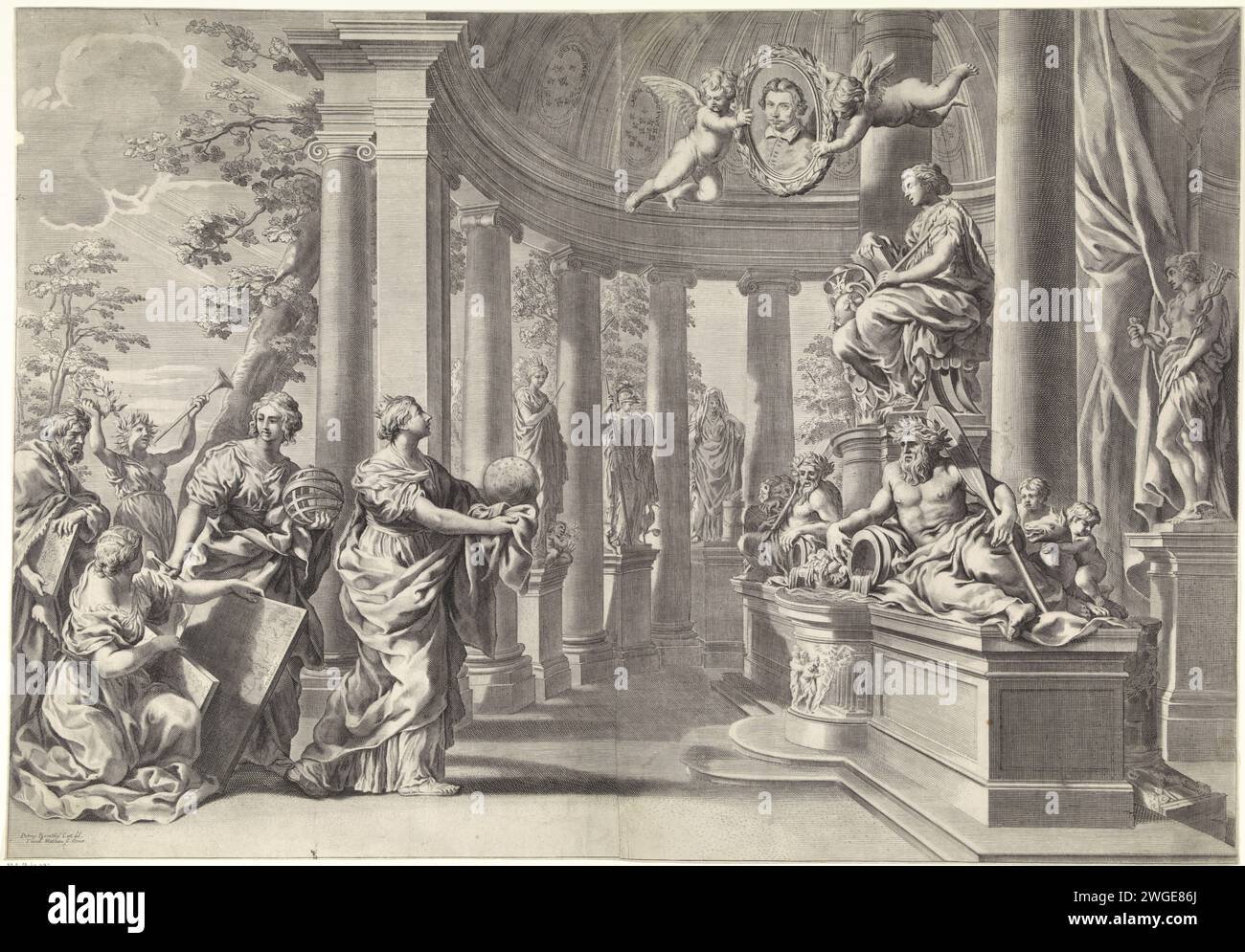 Allegorical representation: The Temple of Wisdom (Sapienta), Theodor ...