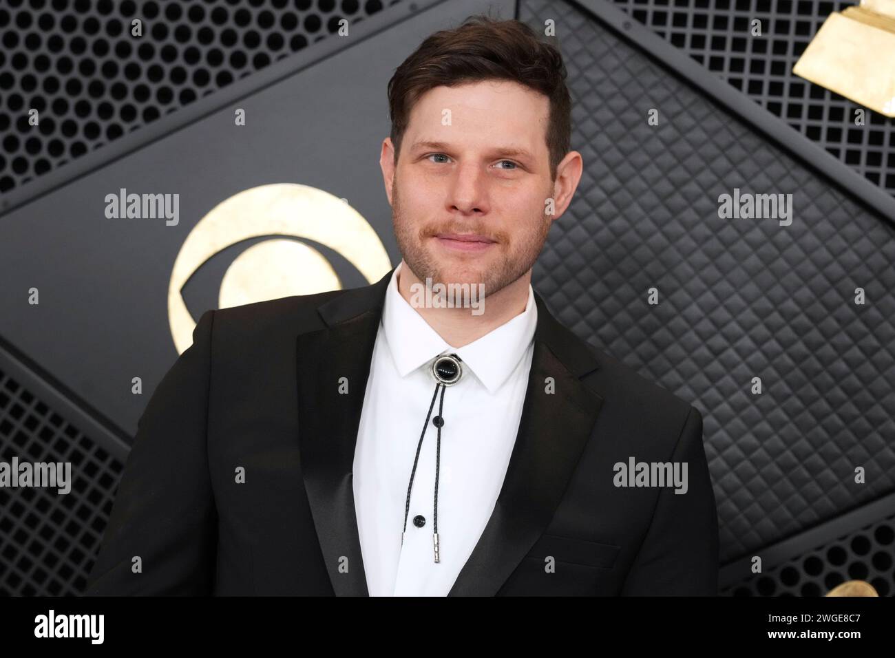 Bryan Schlam arrives at the 66th annual Grammy Awards on Sunday, Feb. 4 ...