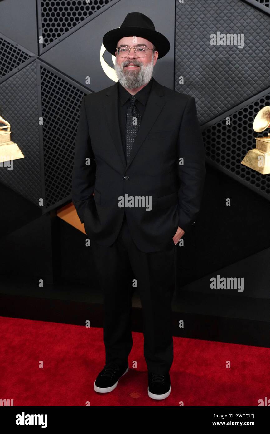 Jimbo Hart arrives at the 66th annual Grammy Awards on Sunday, Feb. 4 ...