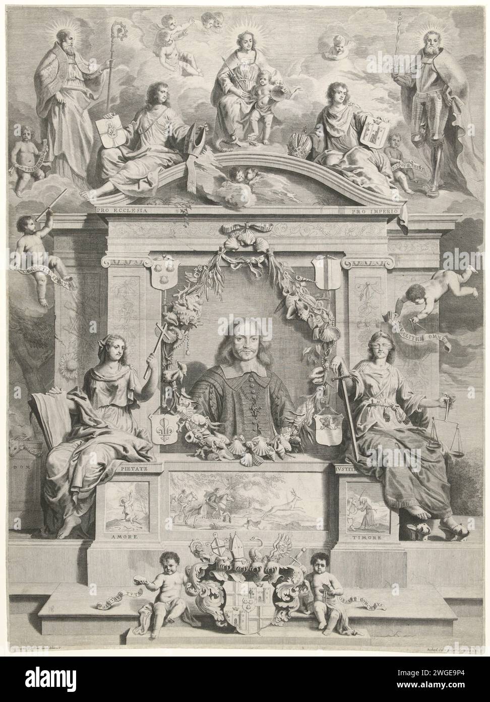 Portrait of an unknown man in architectural accompaniment, Richard ...