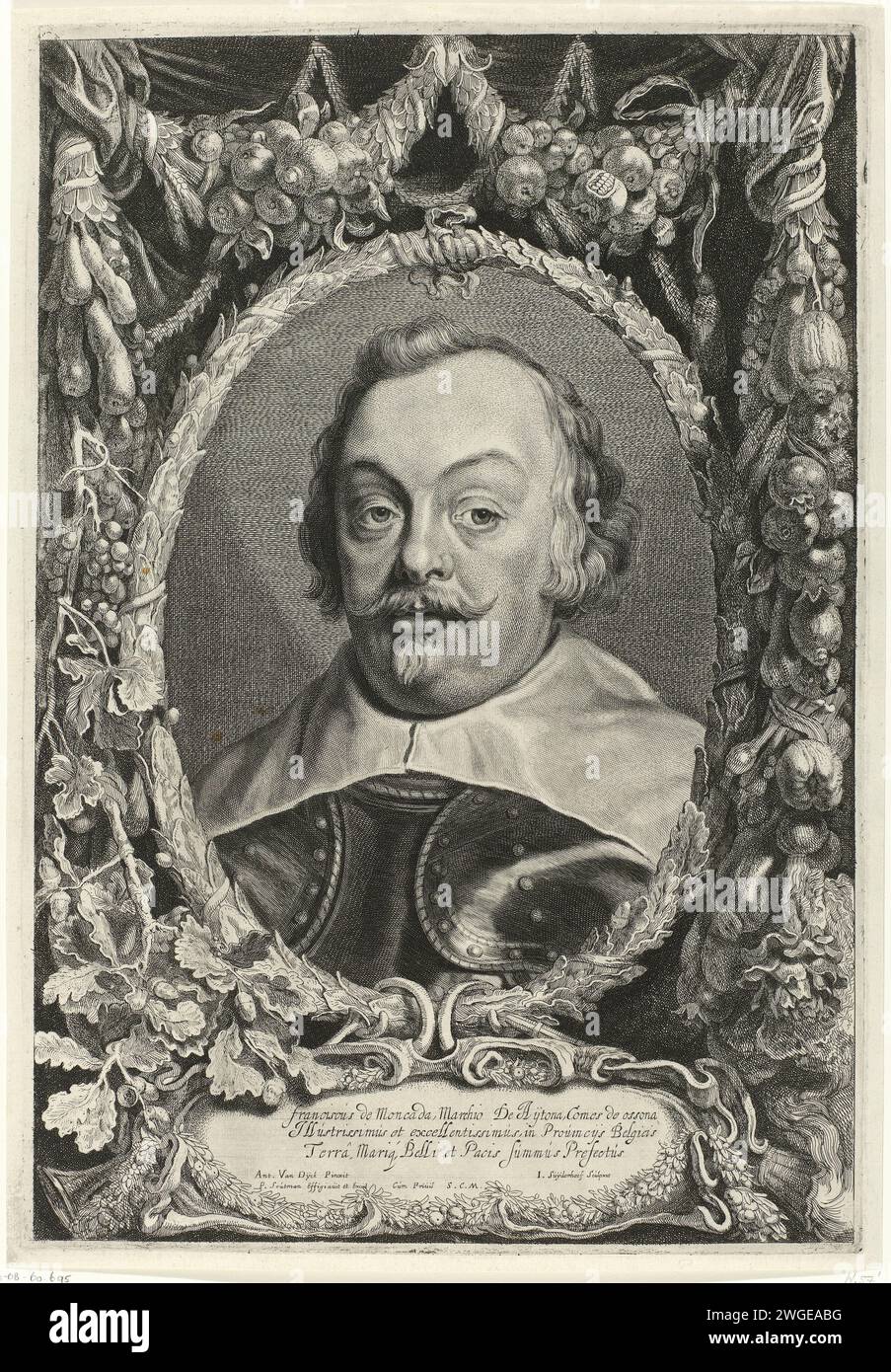 Portrait of Francisco de Moncada, Marquis of Aytona, Jonas Suyderhoef ...