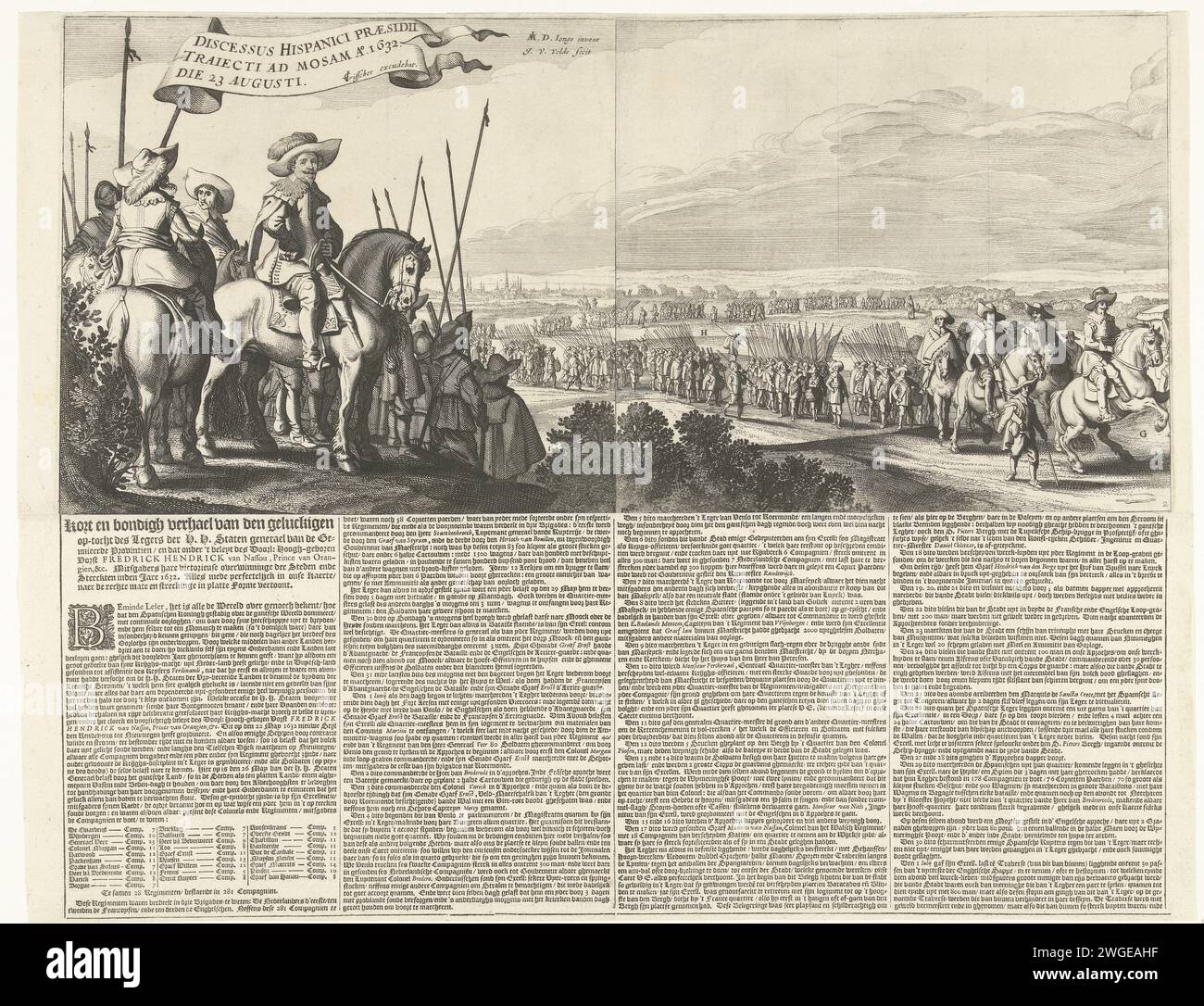 Exodus of the Spanish army from Maastricht, 1632 (plates 1 and 2), 1633 ...