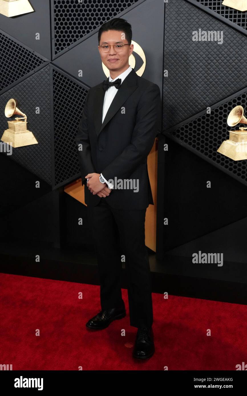 Duy Dao arrives at the 66th annual Grammy Awards on Sunday, Feb. 4 ...