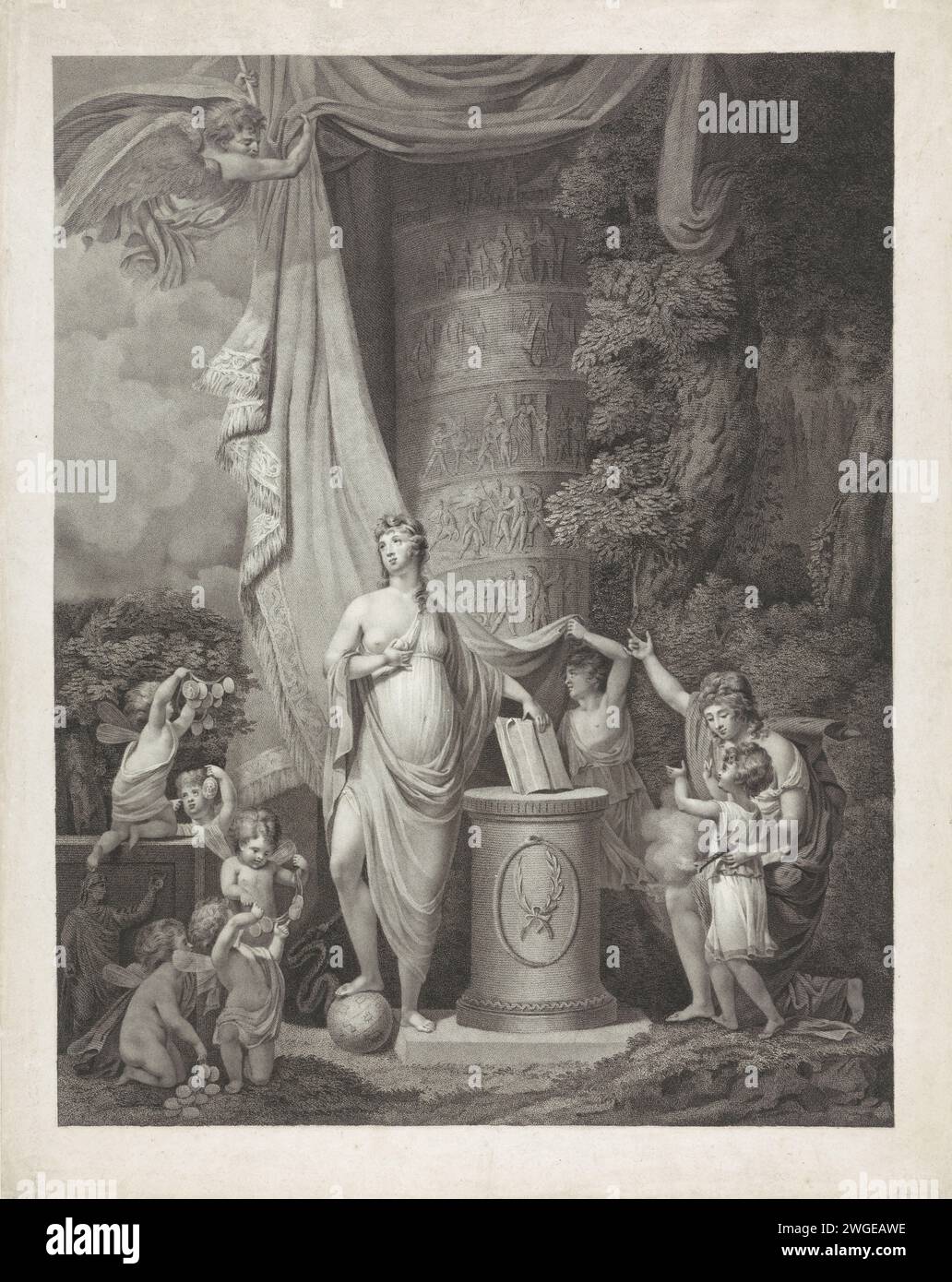 Allegory On the past eighteenth century, 1799, Ludwig Gottlieb Portman ...