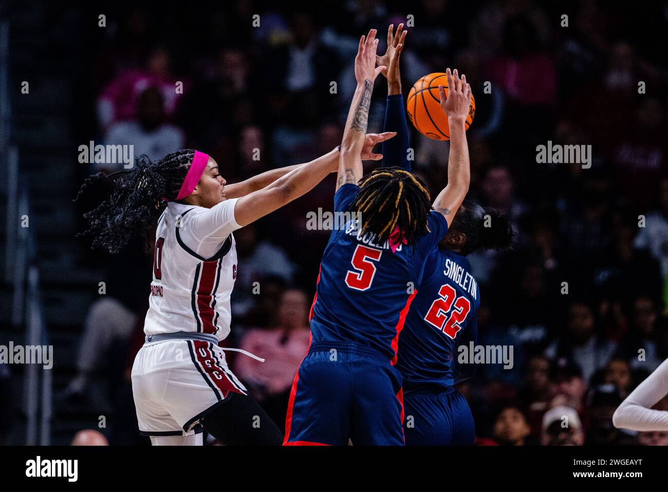 Columbia, SC, USA. 4th Feb, 2024. South Carolina Gamecocks guard Te ...