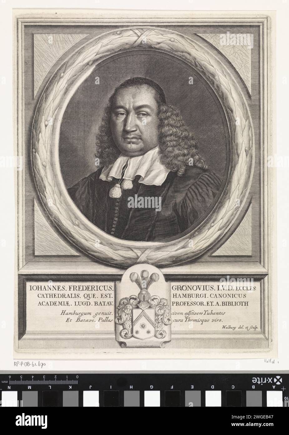 Portret van Professor Johannes Frederick Gronovius, Rudolph von Walburg ...