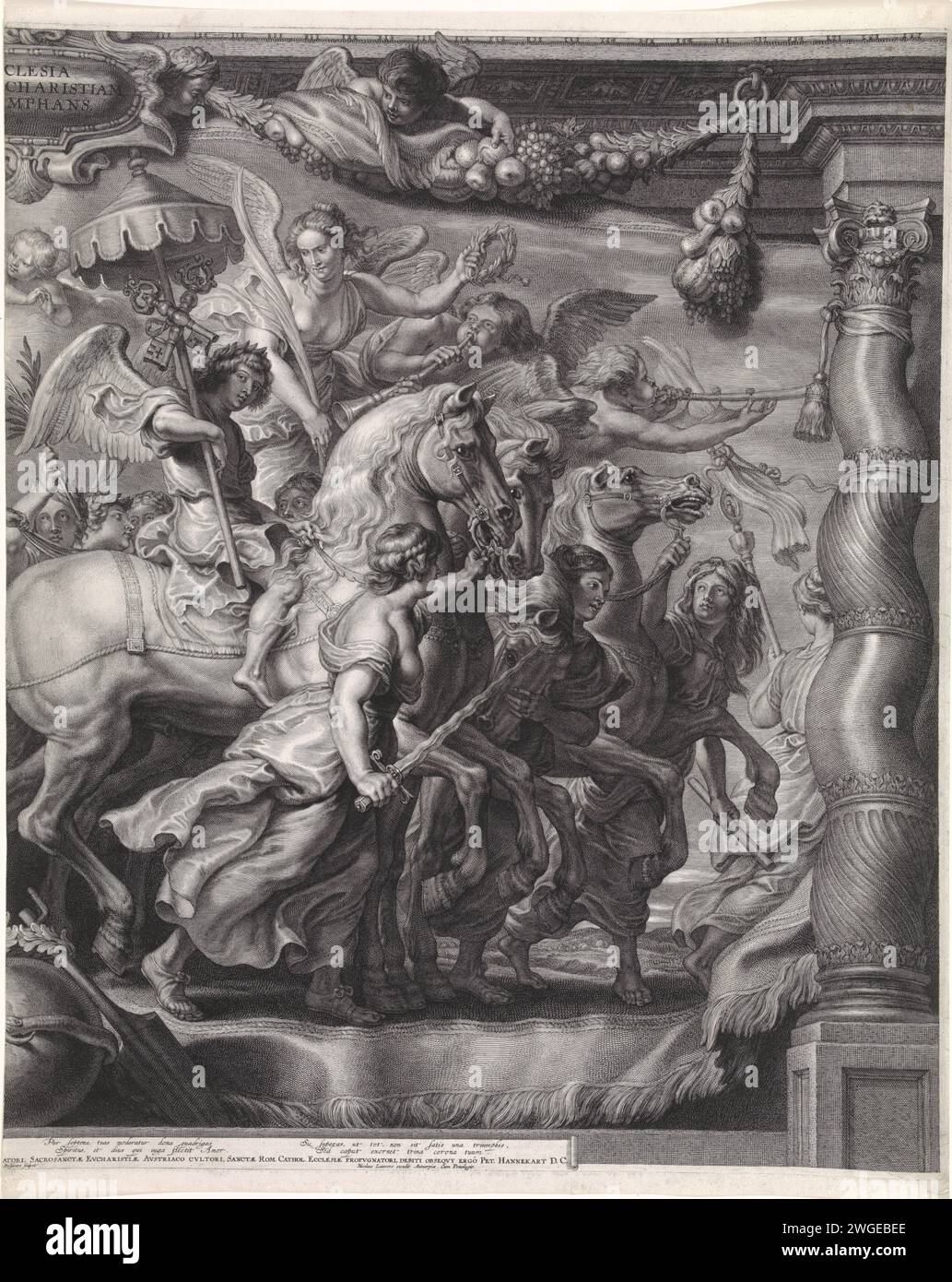 Triumph of the church by the Eucharist, right leaf, Schelte Adamsz ...