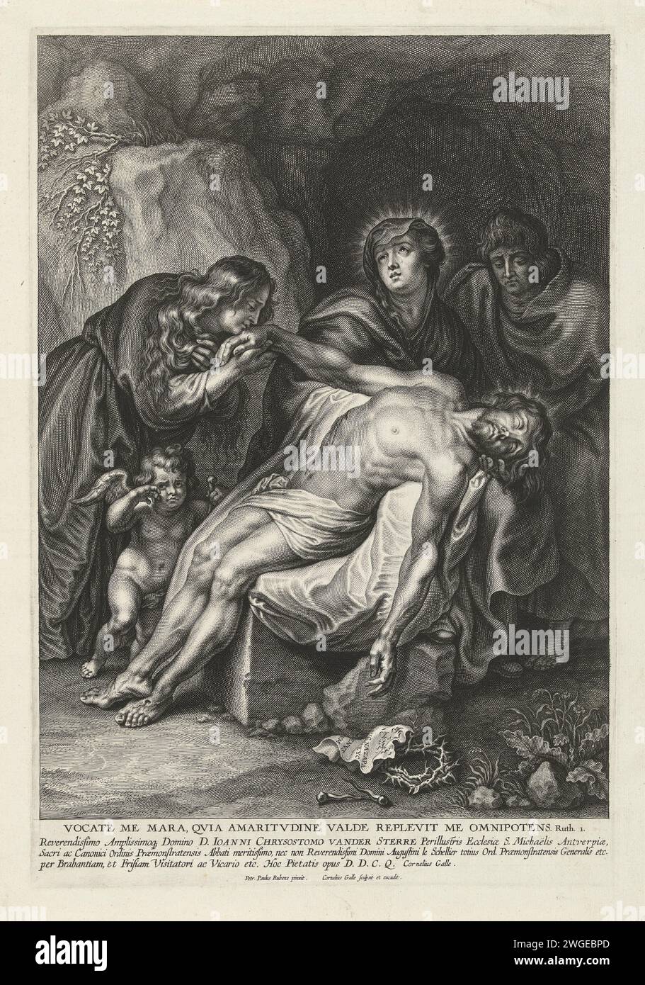 Bewening van Christus, Cornelis Galle (I), after Peter Paul Rubens, c ...