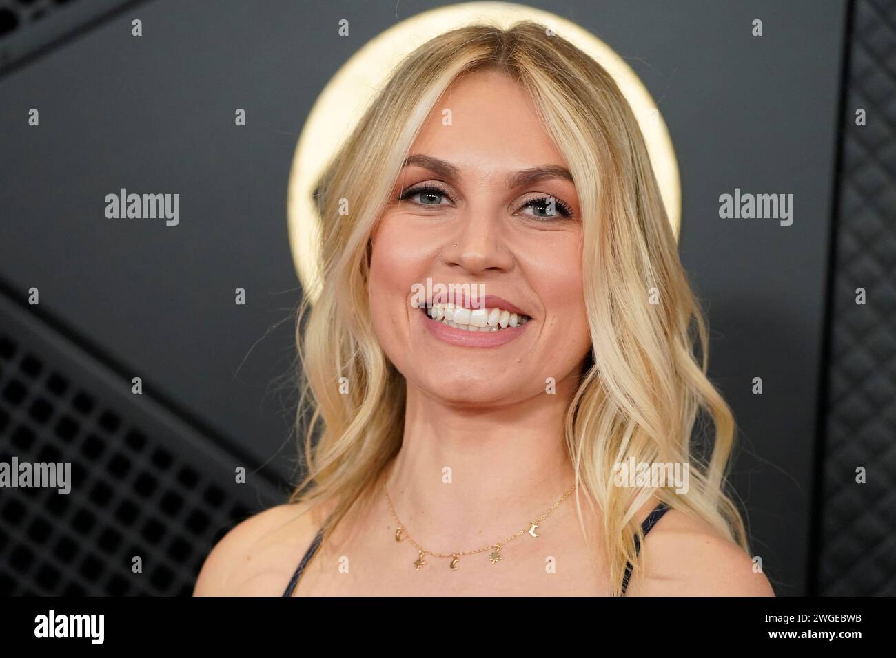 Alice Rhodes arrives at the 66th annual Grammy Awards on Sunday, Feb. 4 ...