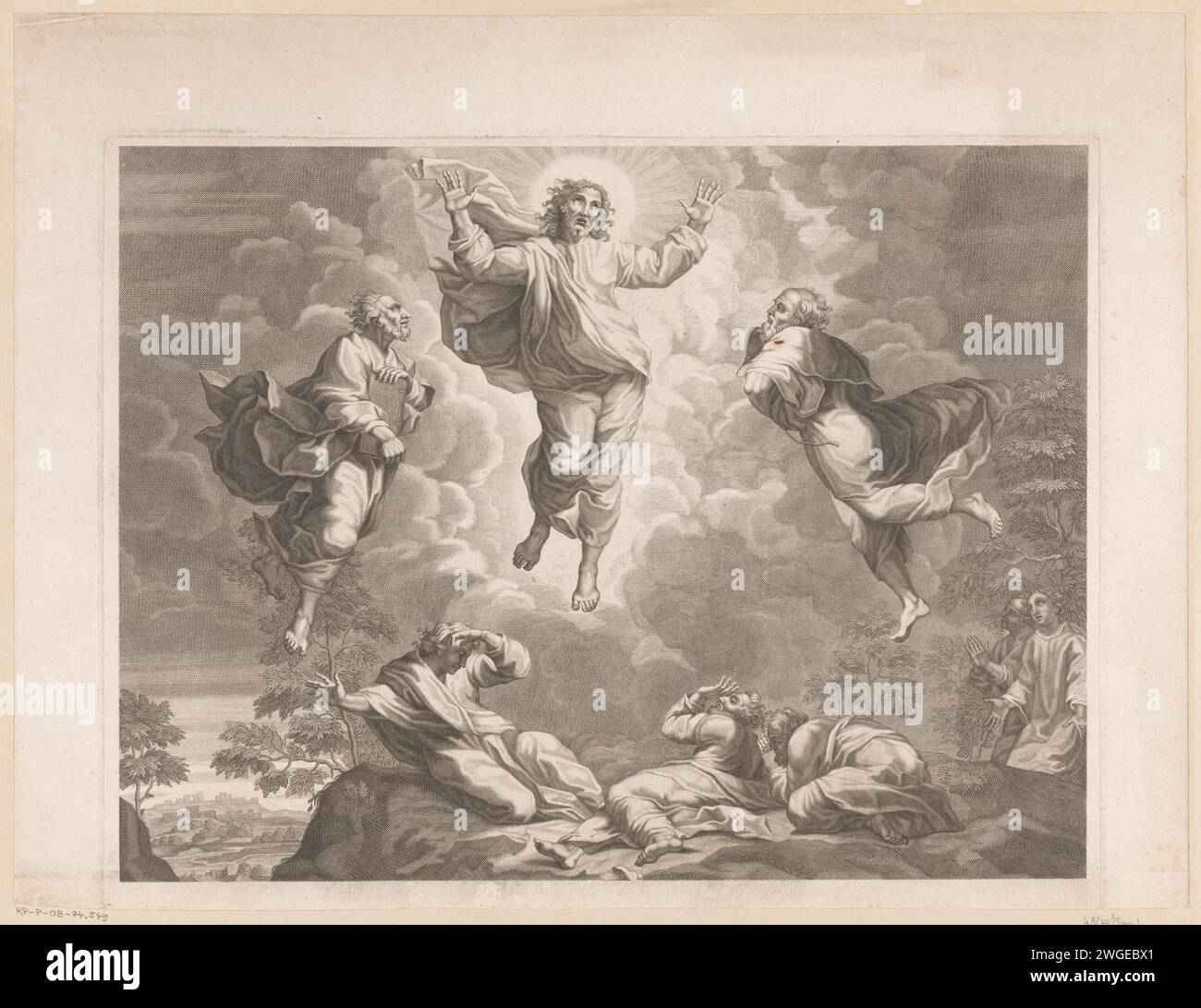 Transfiguration (upper), Simon Thomassin, After Rafaël, 1680 print The ...