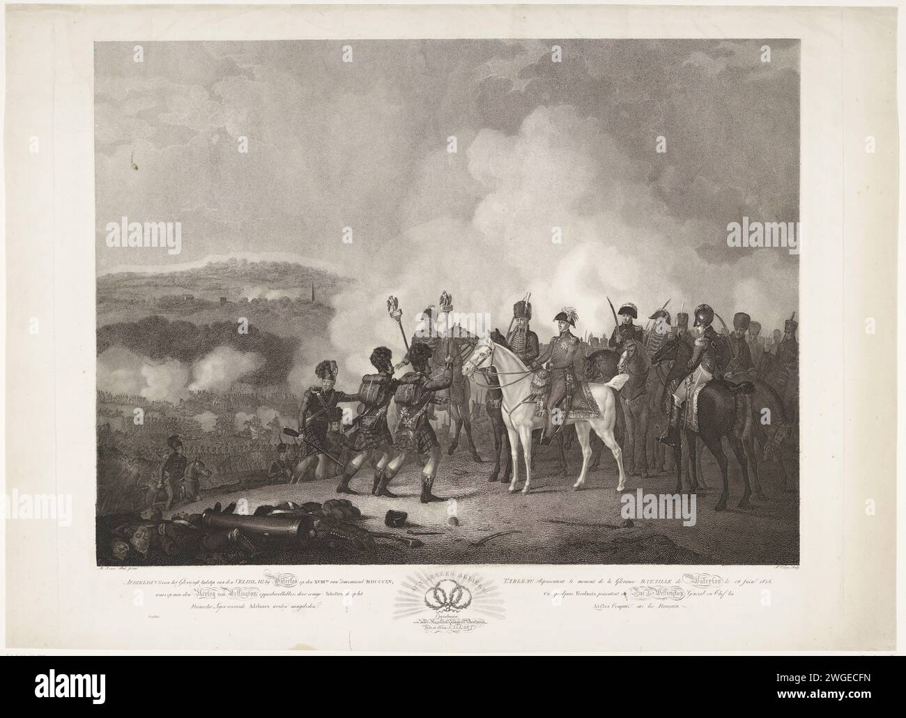 Image of the glorious time of the battle at Waterloo on the XVIIIIDEN ...