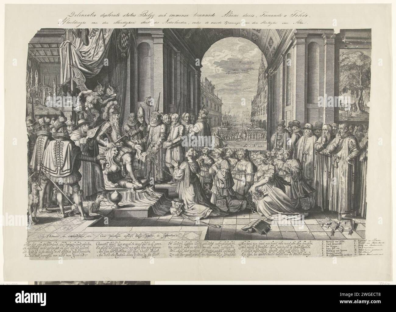 Tyranny of Alva, ca. 1569, 1622 print Allegory on the tyranny of the ...